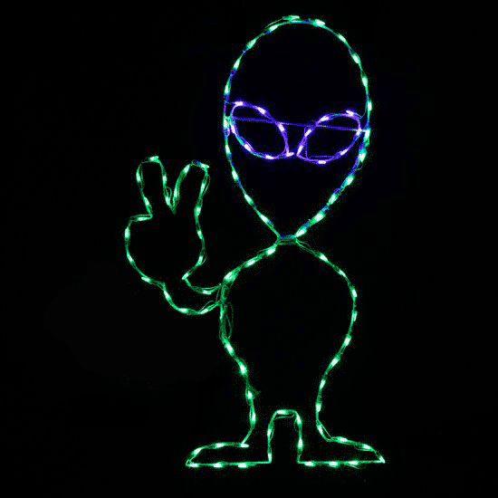 Animated LED Alien Waving | Halloween Lights