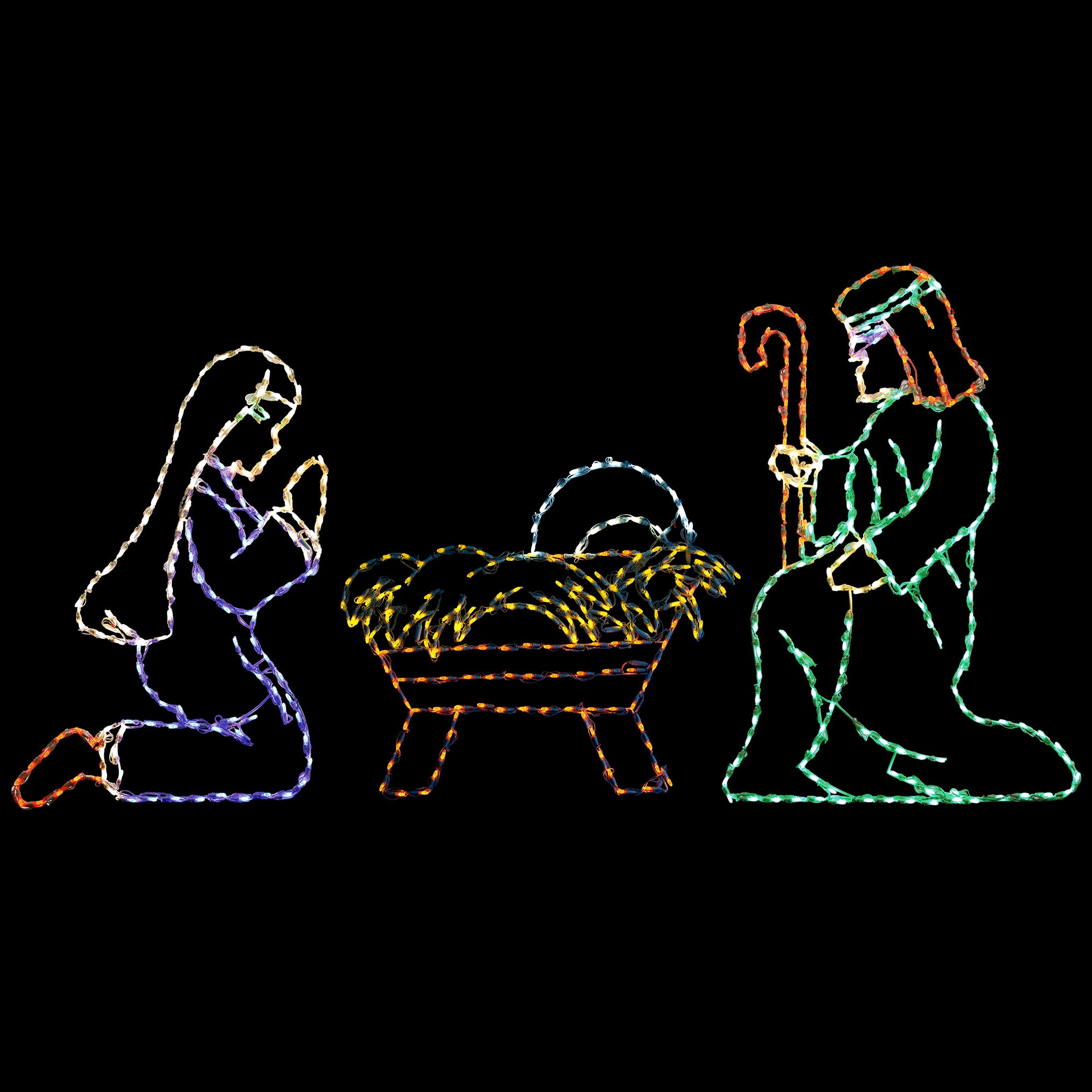 LED Nativity Scene DELUXE | Full-color Outdoor Nativity Set – Holiday ...