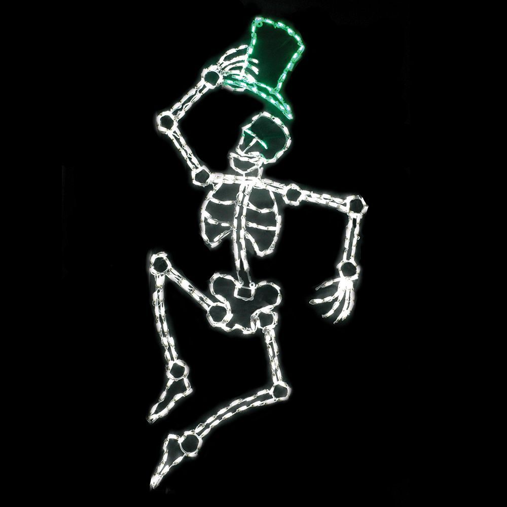 LED Dancing Skeleton | Lighted Halloween Wireframe Display – Holiday ...