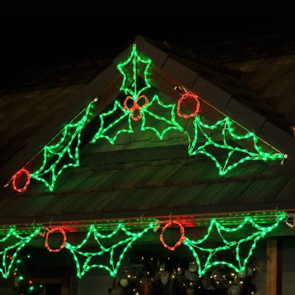 LED Holly with Berry Linkable | Roofline Christmas Lights
