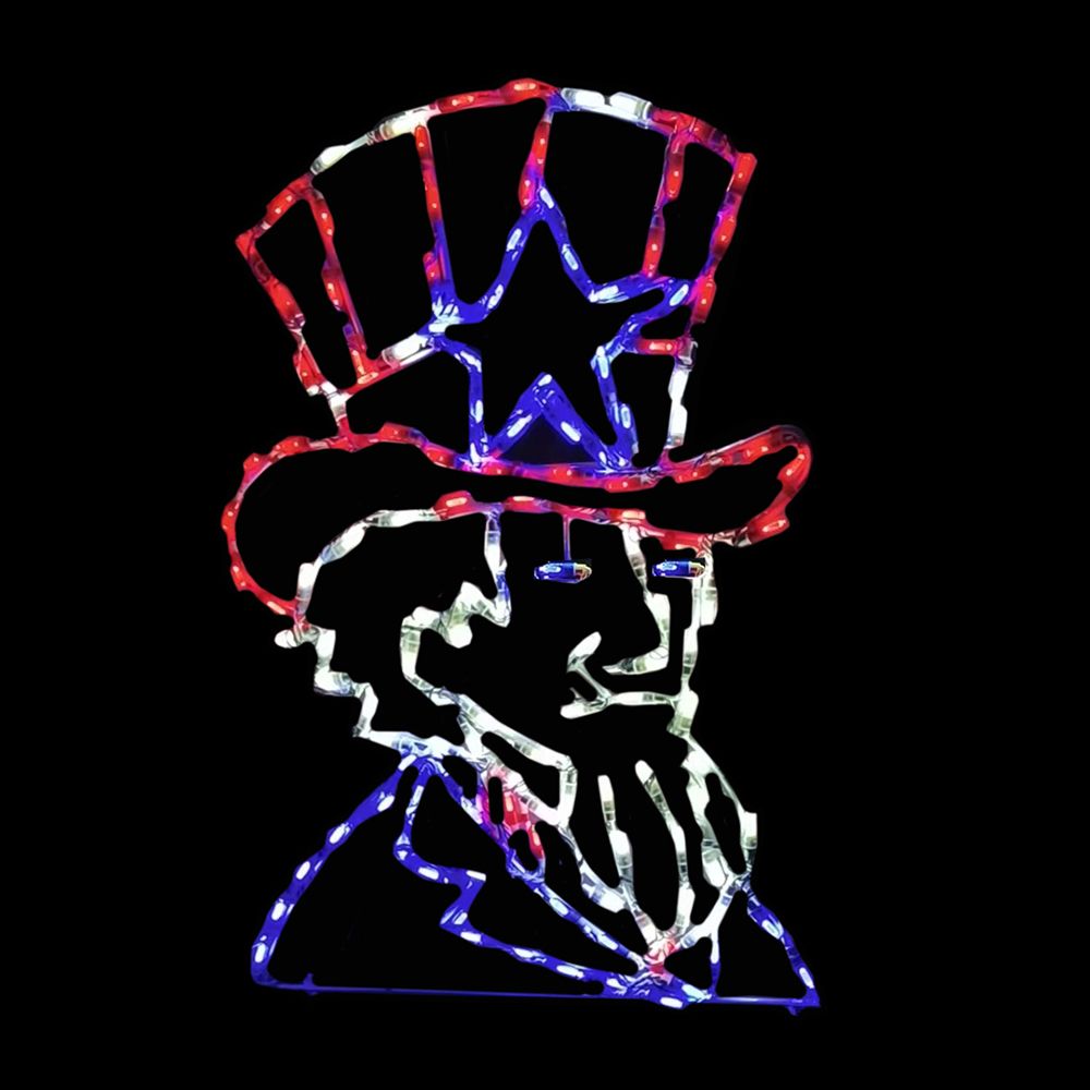 LED Uncle Sam | Outdoor Lighted American Patriotic Display – Holiday ...